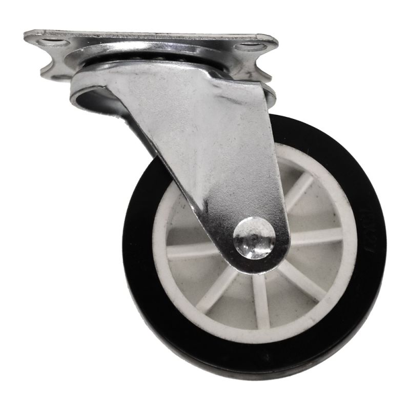 Black rotating wheel without brakes, Ø75mm | Megatek