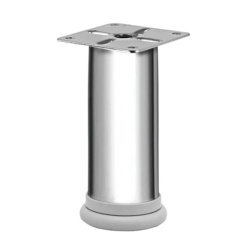 Metal leg chrome with register, 15 cm | Megatek