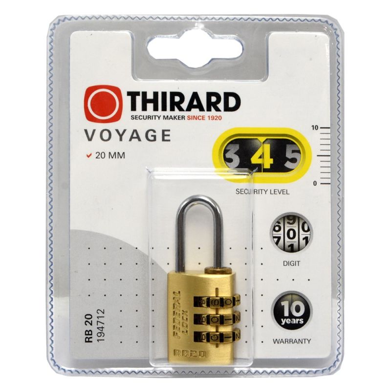 Padlock 20mm, brass, pin mechanism, simple lock, 2 keys | Me