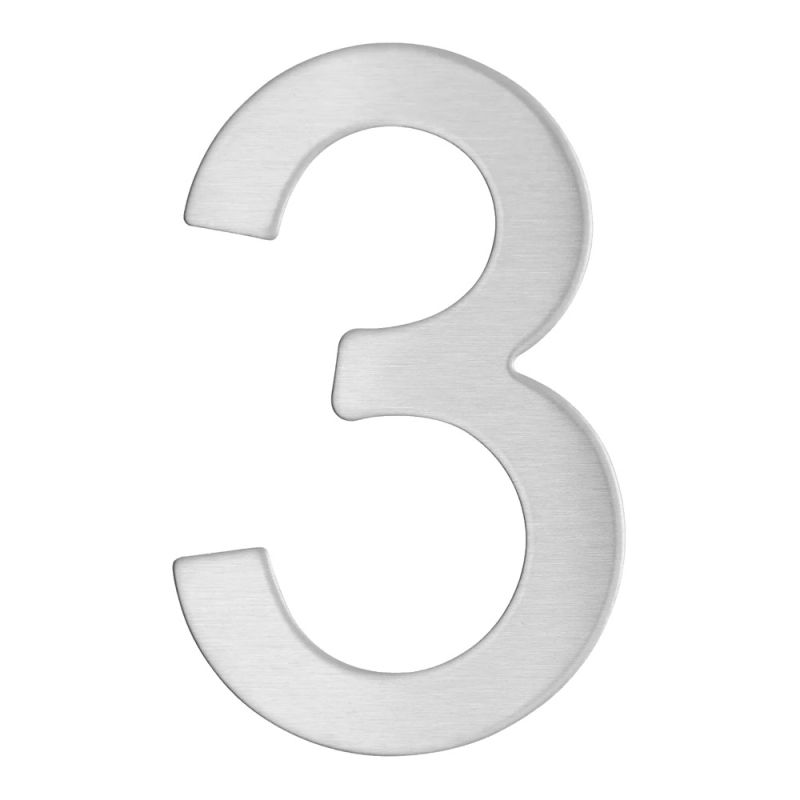 Number with stickers 3, stainless steel, H.76mm | Megatek