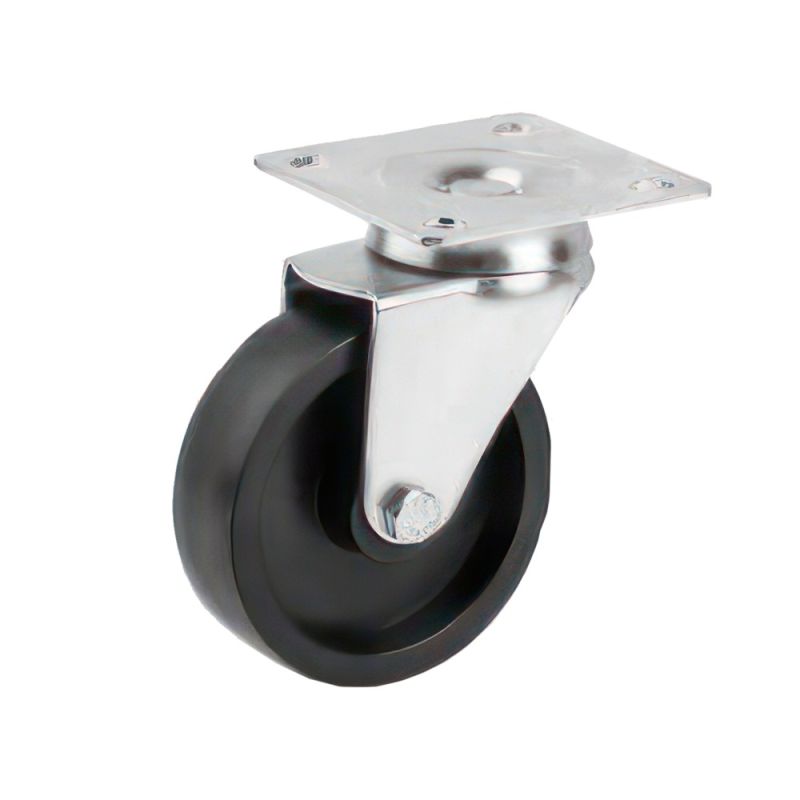 Rotary wheel, without brake, metalic/plastic, Ø 74 mm | Meg