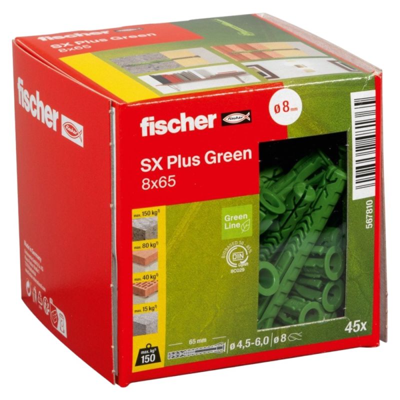 fischer expansion anchor SX Plus Green 8 x 65 | Megatek