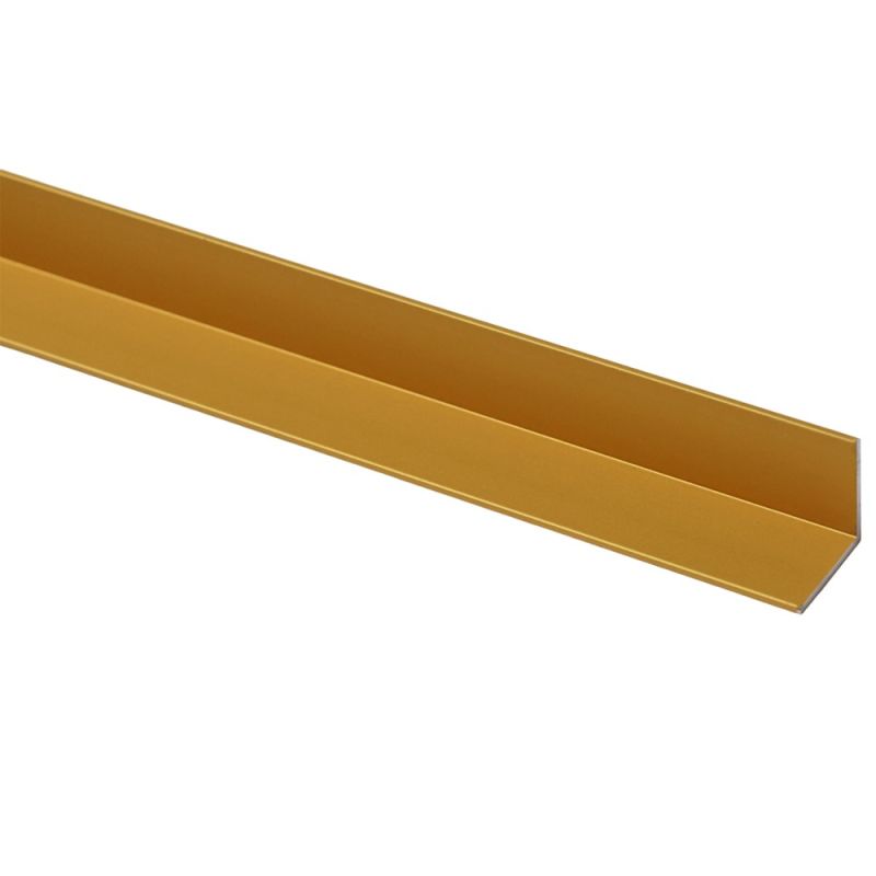 Profile L-shaped, Aluminium gold polish, 15 x 15 mm , 2000 m