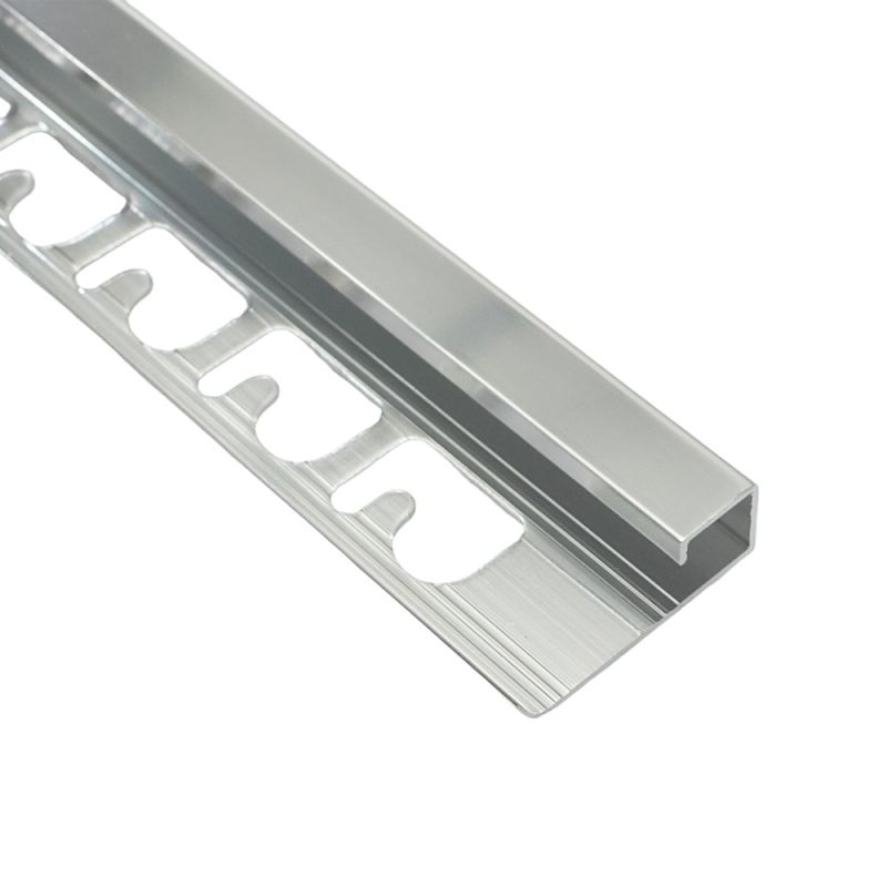 Profile ending, Aluminium chrome plolish, 10 x 2700 mm | Meg