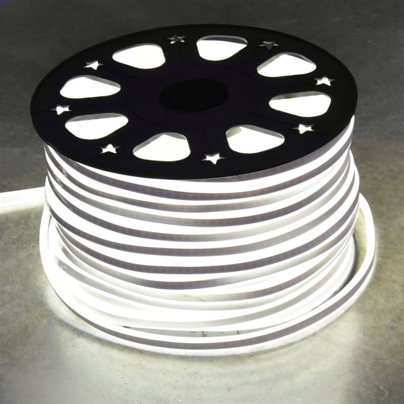 LED NEON rop light, 120L/m, 1m/cut, white LED, tube size 8x1