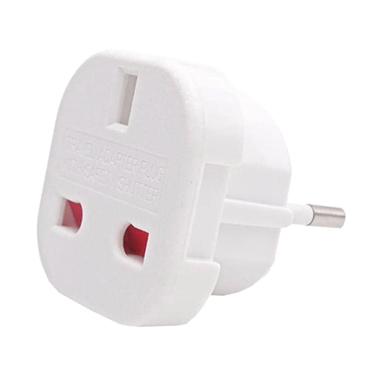 British standart adaptor, schuko plug in, 230V, white | Mega