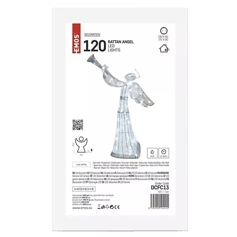 DCFC13 - 120LED RATTAN ANGEL iP20 CW | Megatek