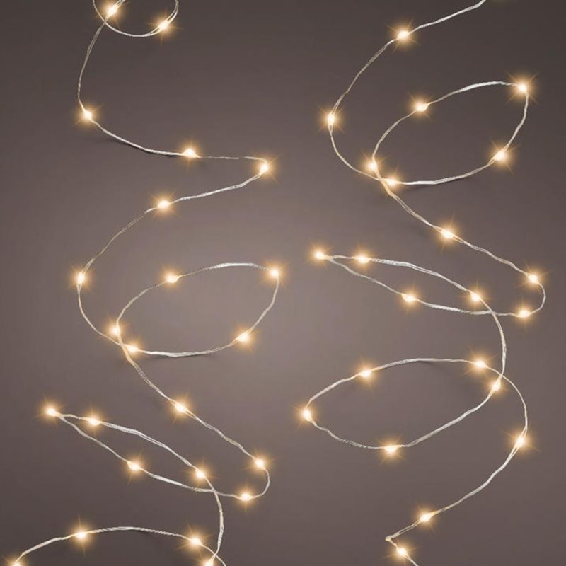 Micro Led usb stringlights, L500 cm, indoor use, silver/warm