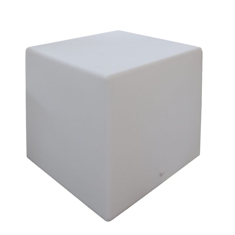 Cube with led light, Polyethylene, RGB color change, 16 colo