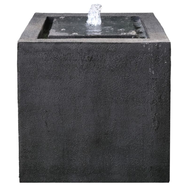 Shatërvan poliresinë Forme kubi , 1 led, ndricim I ngrohte,