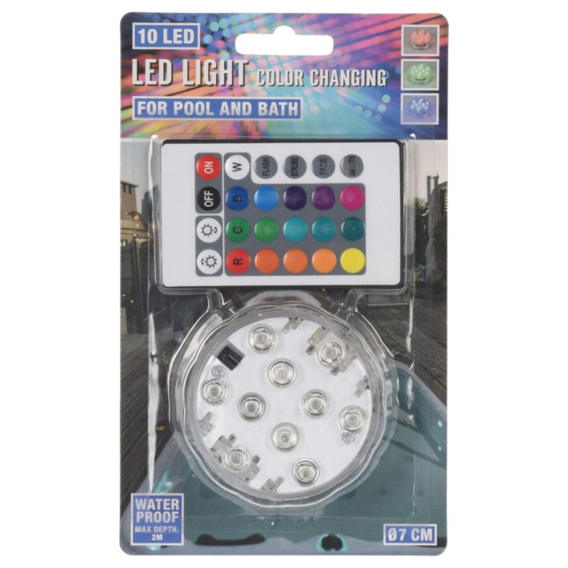 10 LED Underwater Lights for Pool, remote control, 3XAAA, de