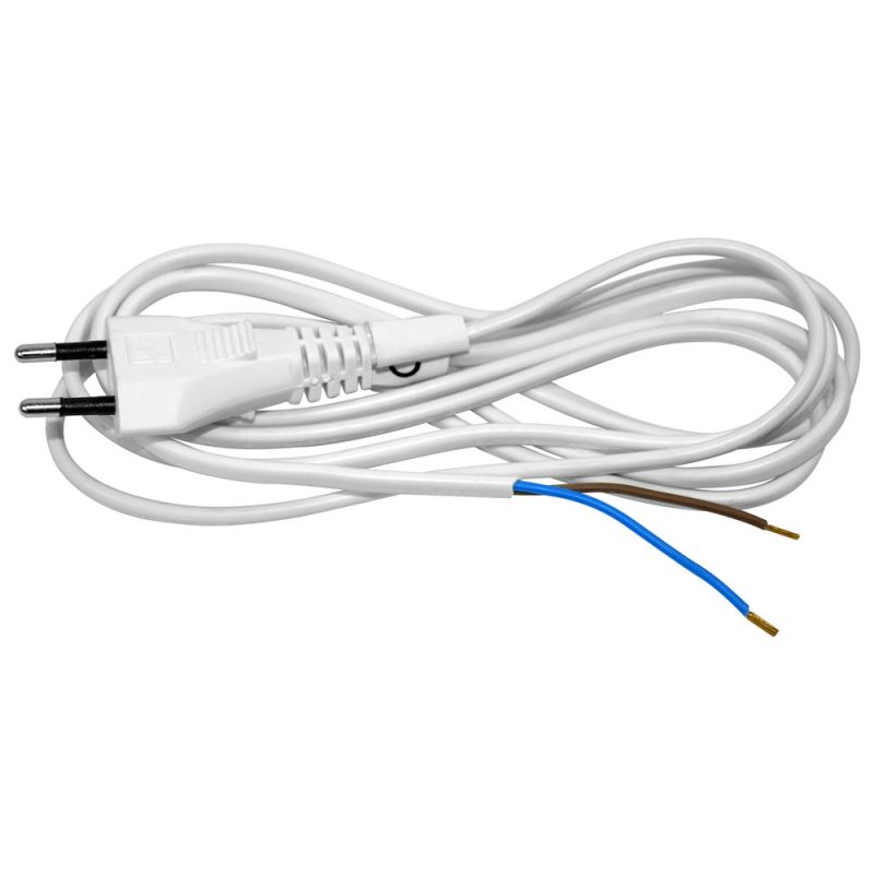 Flat cable 2*0,5mm2*2m, white | Megatek