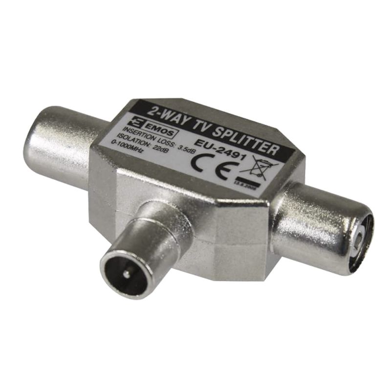 TV signal Splitter EU2491 2-input - 1-output, 40-1000 MHz, 3