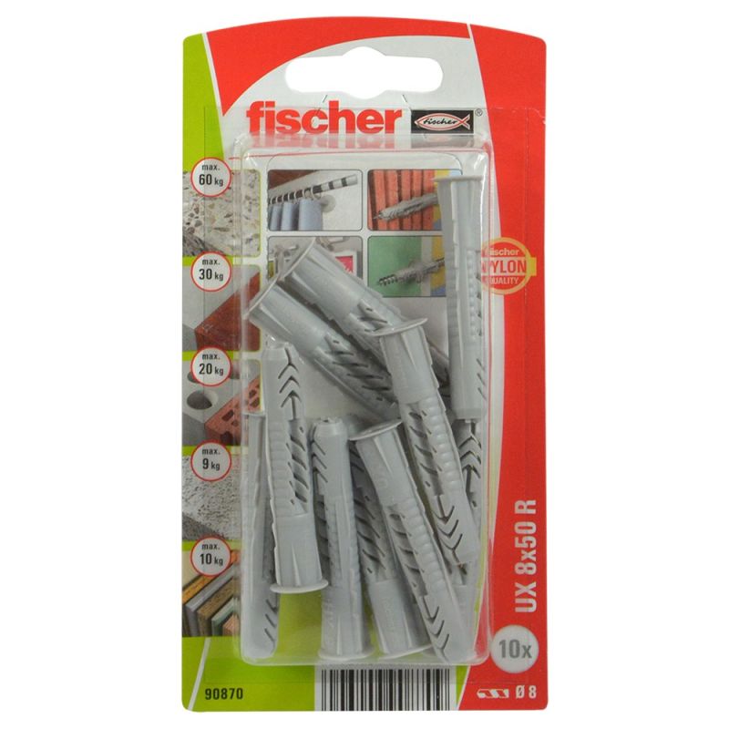 Fischer Universal plug UX 8 x 50 R K with rim | Megatek