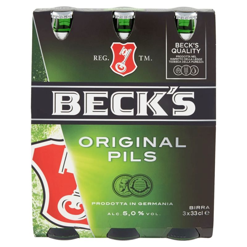 Beer, bottle, Beck's, Original pils, 3 x33 cl, 5% alcohol