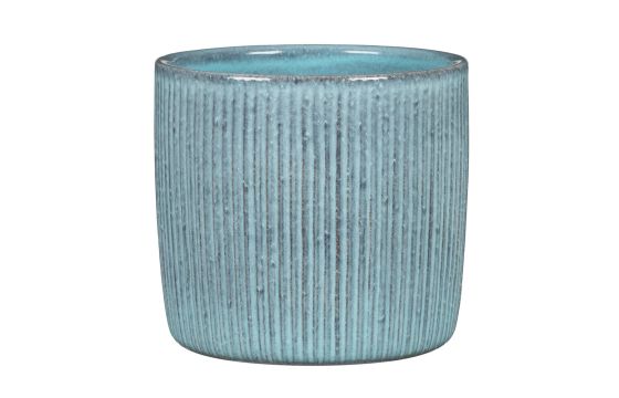 Flower pot, Lagoon, ceramic, light blue, Ø15xH13.7 cm | Mega