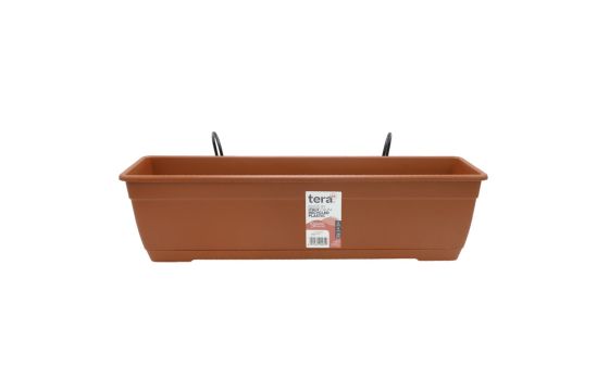 Flower pot, Birka Kit, plastic, terracotta, 60x17xH16 cm | M