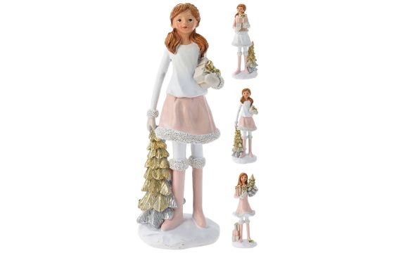 Decorative character, PE, white color, 6x6xH18 cm | Megatek