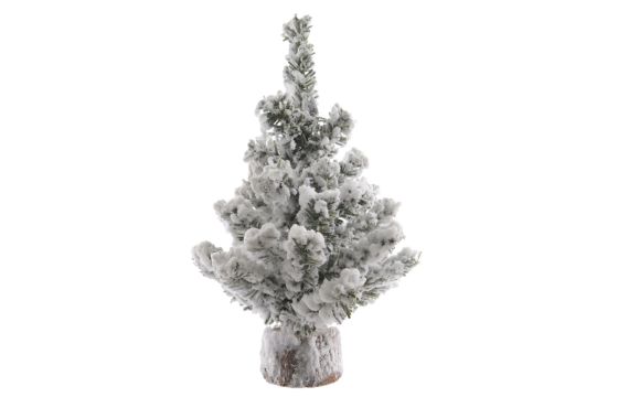 Decorative tree, plastic, green/white, dia. 18x20 cm | Megat